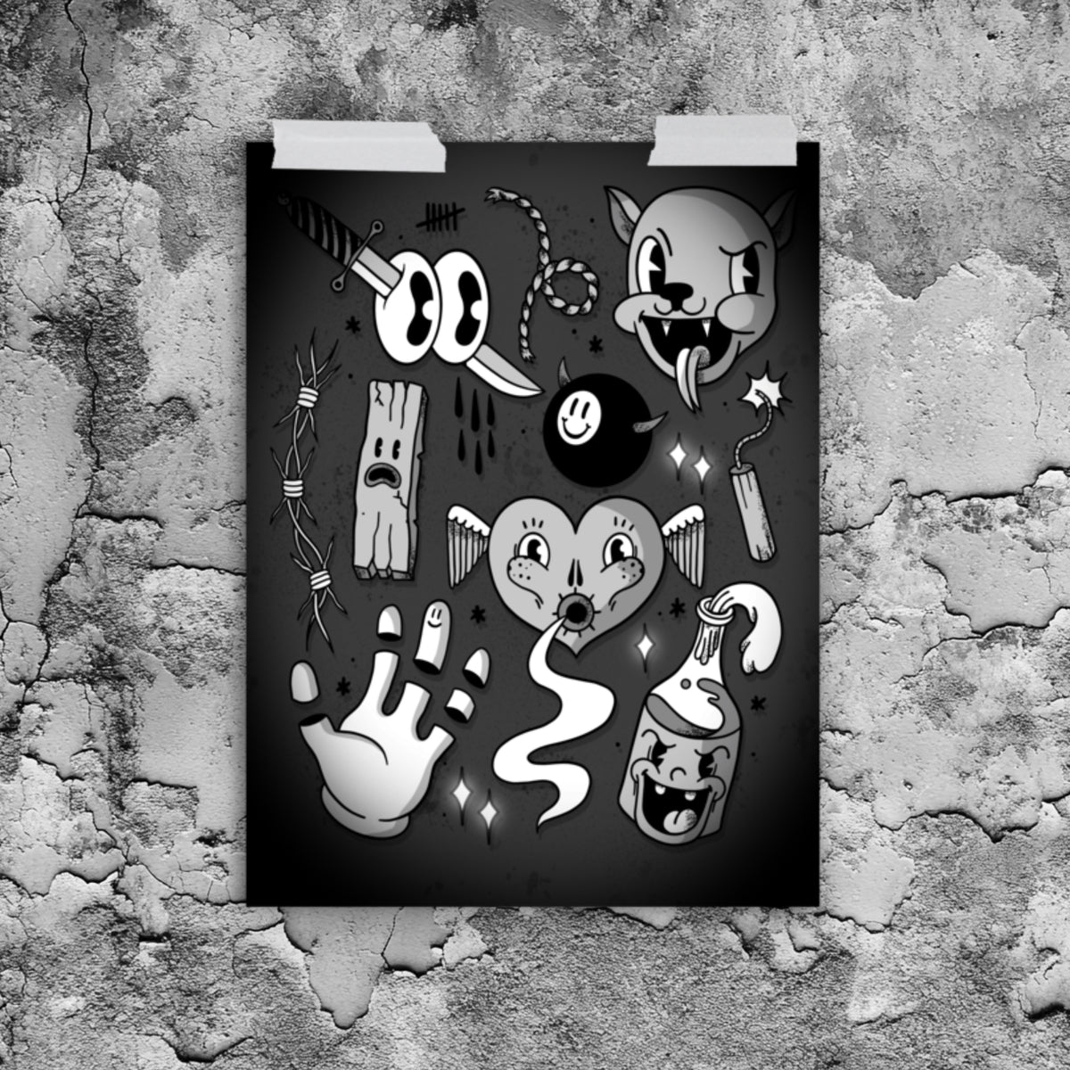 JUNK FLASH 12" x 16" | imalreadydead